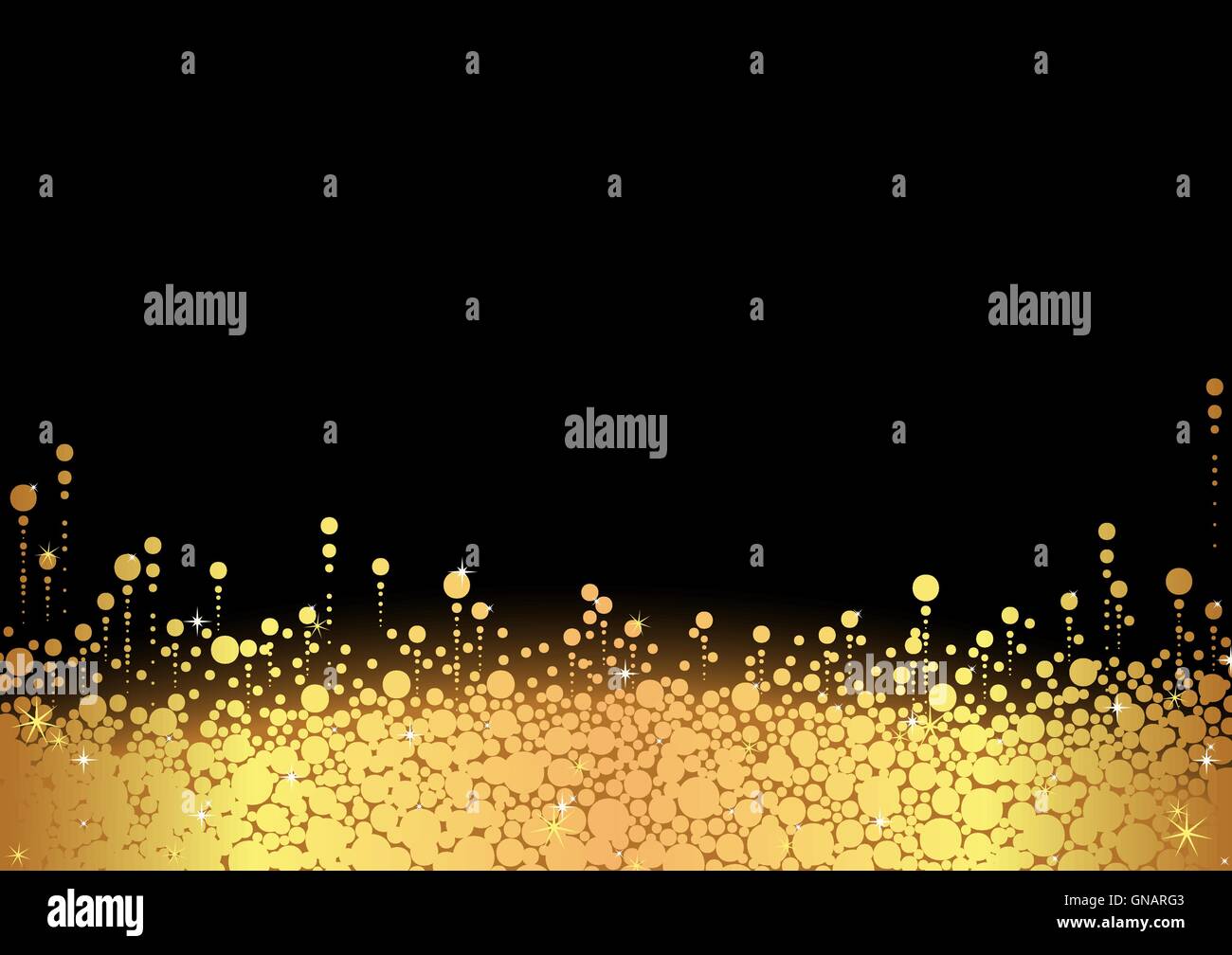 Black background gold snow Stock Vector Images - Alamy