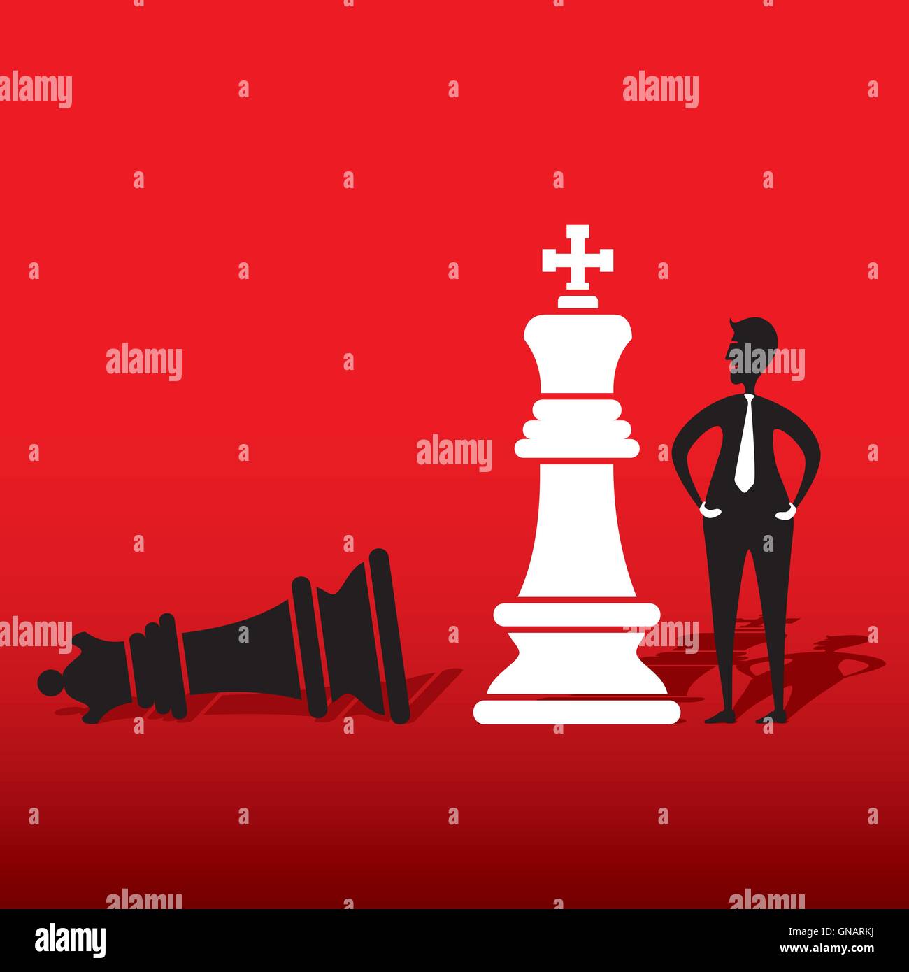 king fight to queen drop , king become leader concept design vector ...