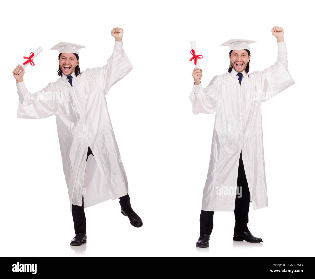 Young man ready for university graduation Stock Photo - Alamy
