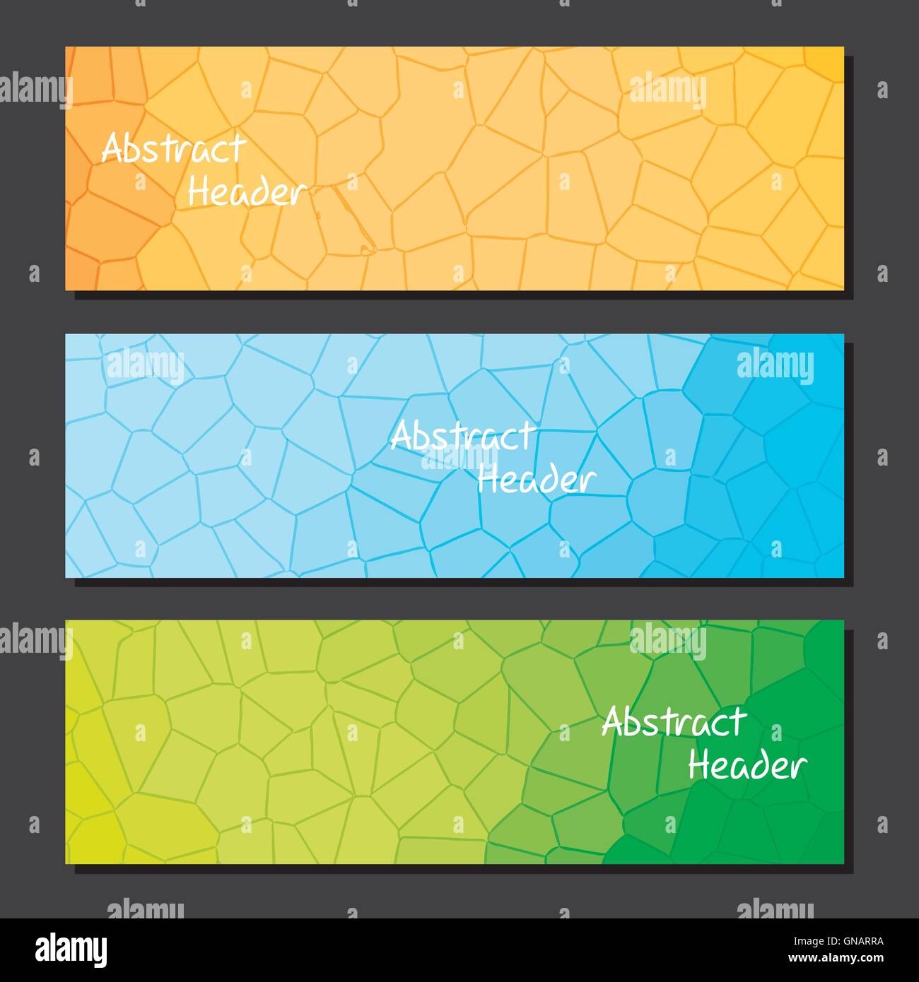 creative random crystal pattern web header design Stock Vector Image ...