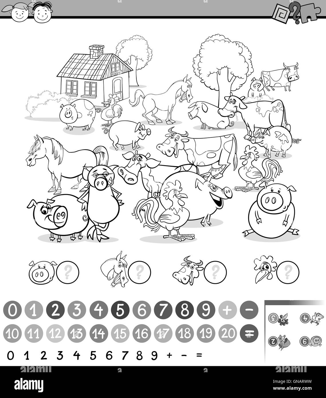 Counting Activity For Coloring Stock Vector Image Art Alamy counting-activity-for-coloring-stock-vector-image-art-alamy