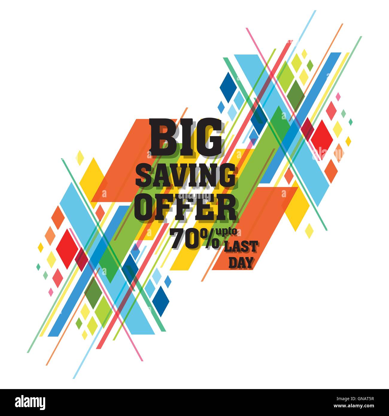 abstract colorful stripes big saving offer banner design vector Stock ...
