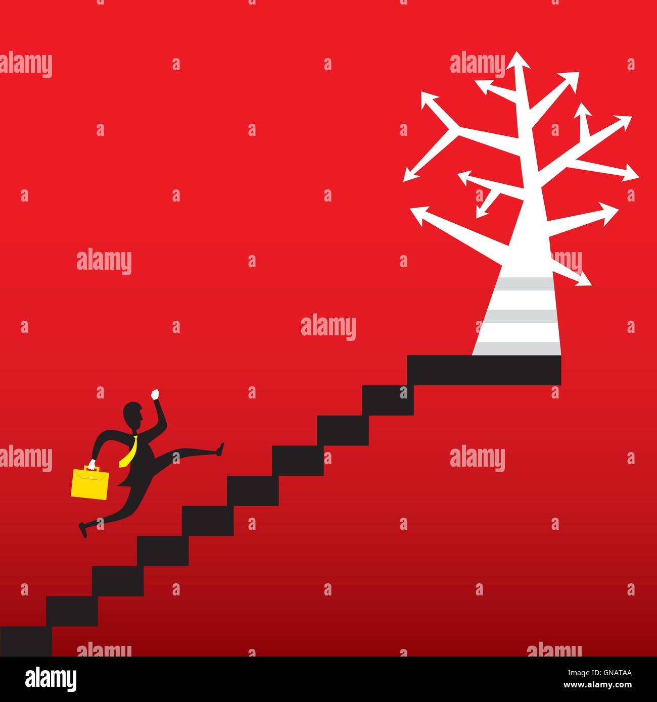 men run for success , find the right direction concept design vector ...