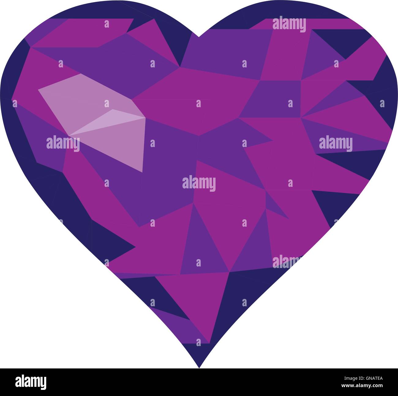 Abstract 3d vector polygon heart hi-res stock photography and images ...