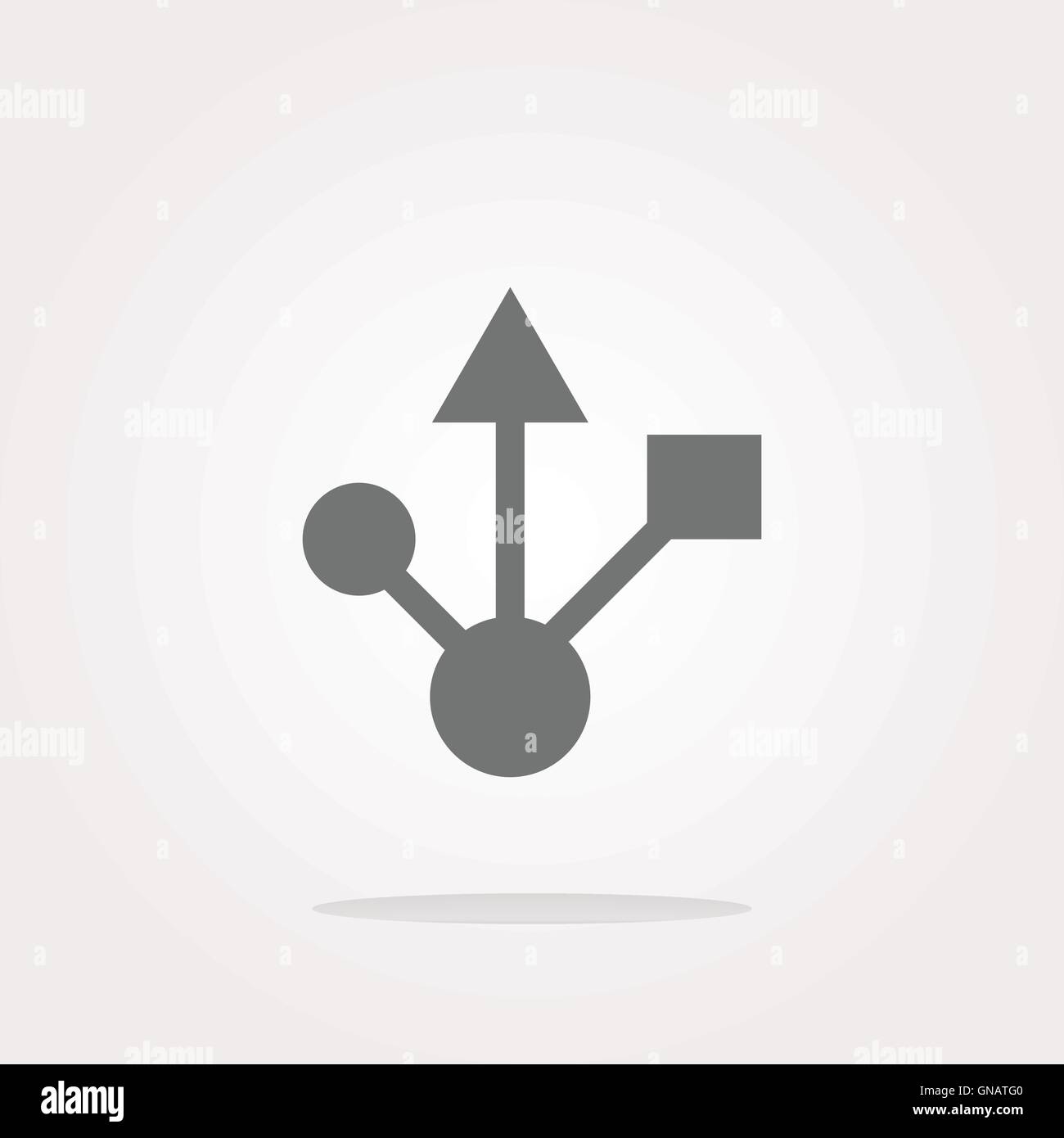 vector USB 2.0 or 3.0 sign icon on glossy button Stock Vector Image ...