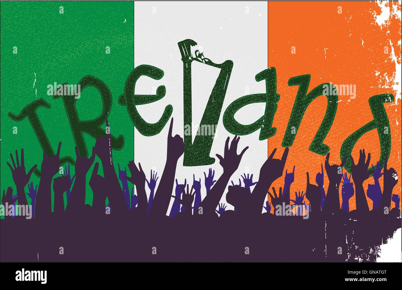 Waving ireland flag hi-res stock photography and images - Alamy