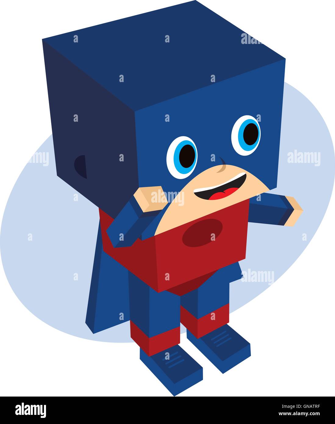 little hero block cartoon Stock Vector Image & Art - Alamy