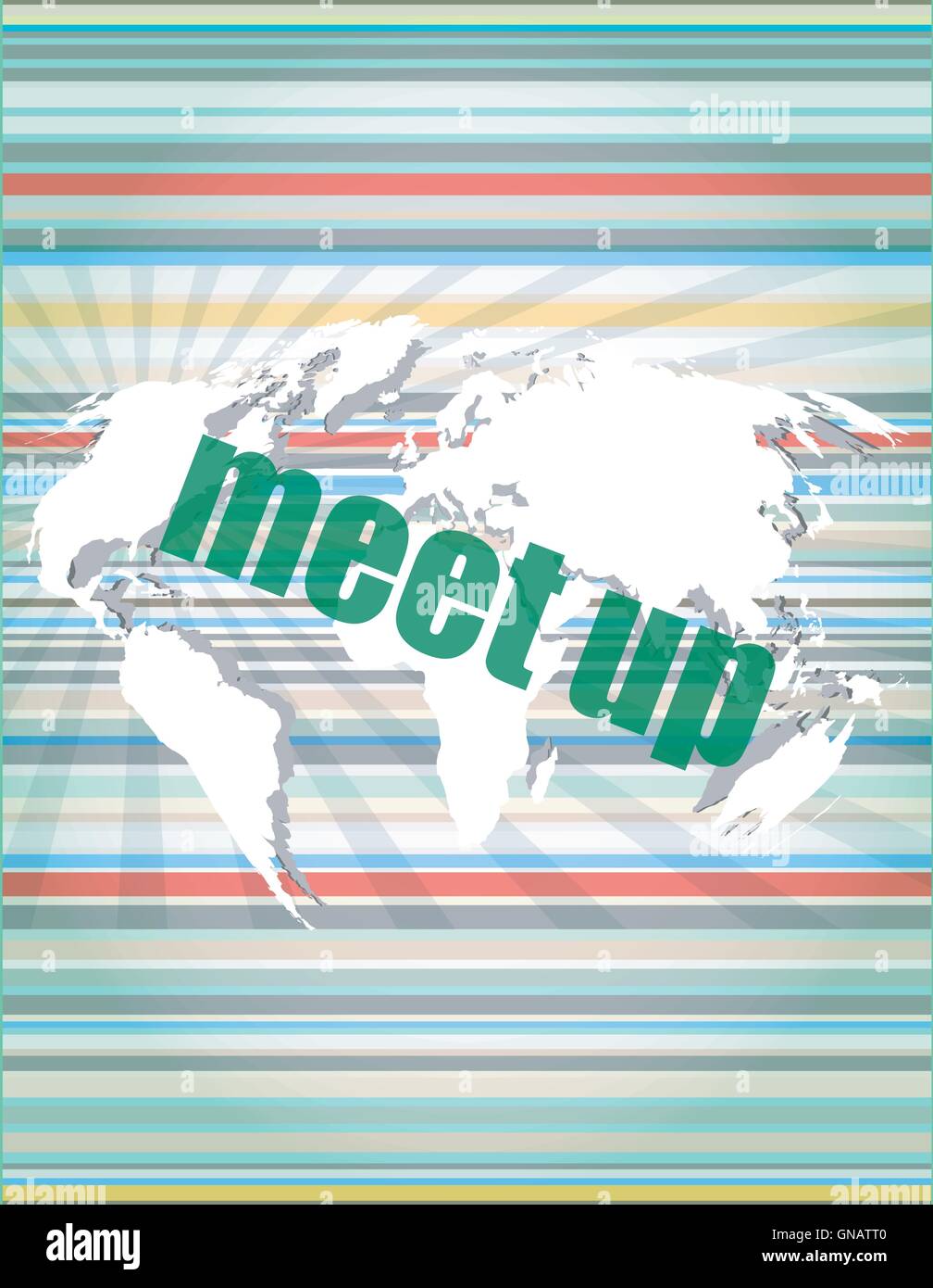 meet up words on digital touch screen, business conceptvector quotation ...