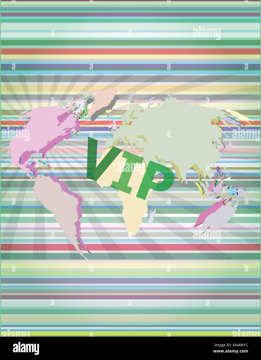 words vip on digital screen, business concept vector illustration Stock ...