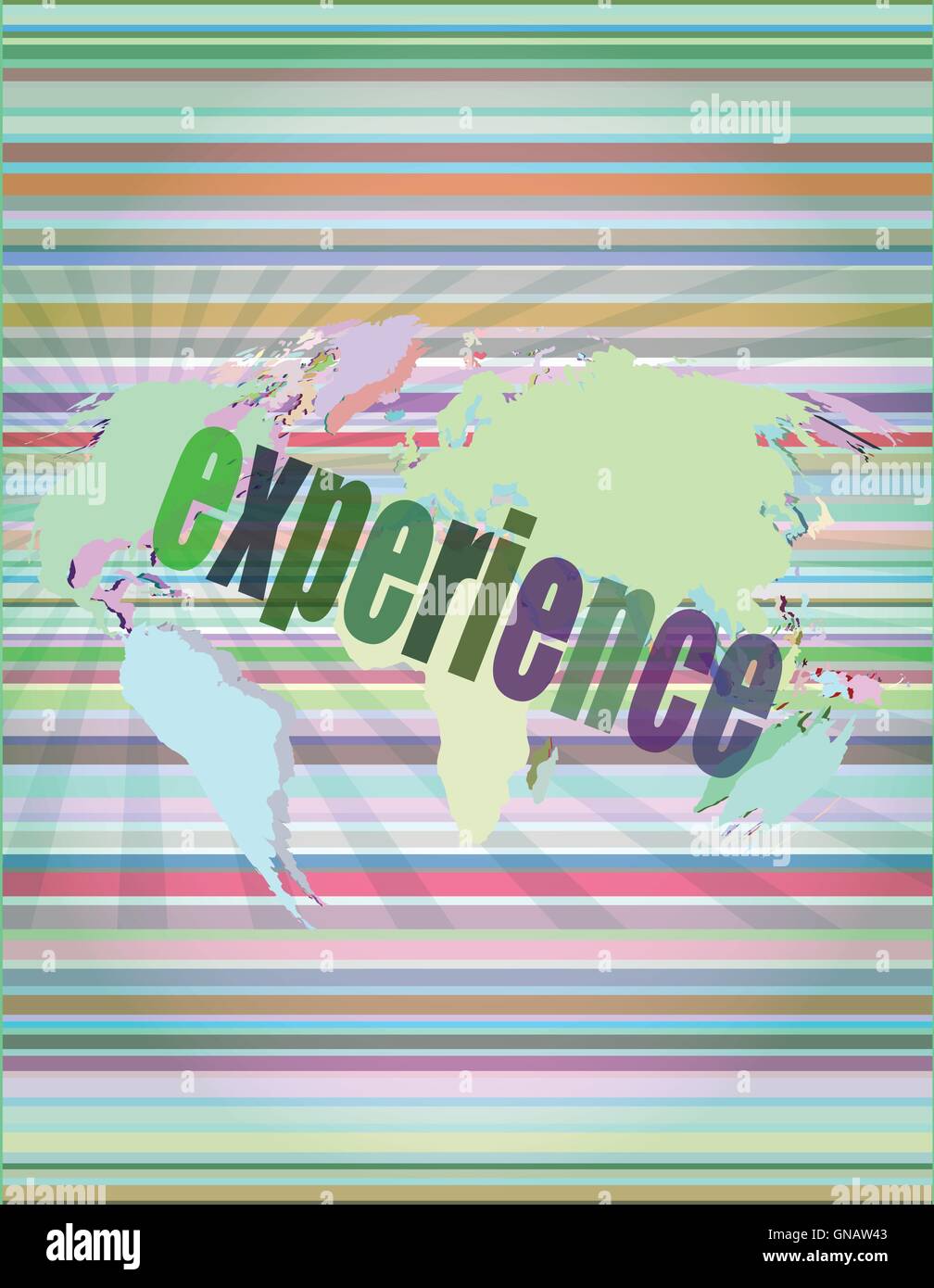 business concept: words experience on digital screen vector ...