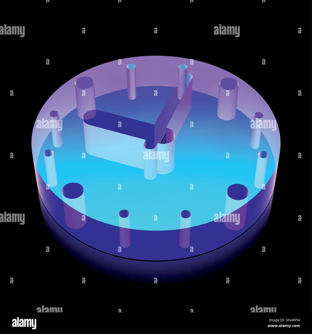 Vector neon clock hi-res stock photography and images - Alamy