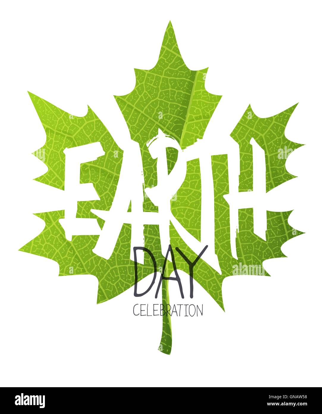 Happy Earth Day Poster. Green leaf. Leaf texture background Stock ...
