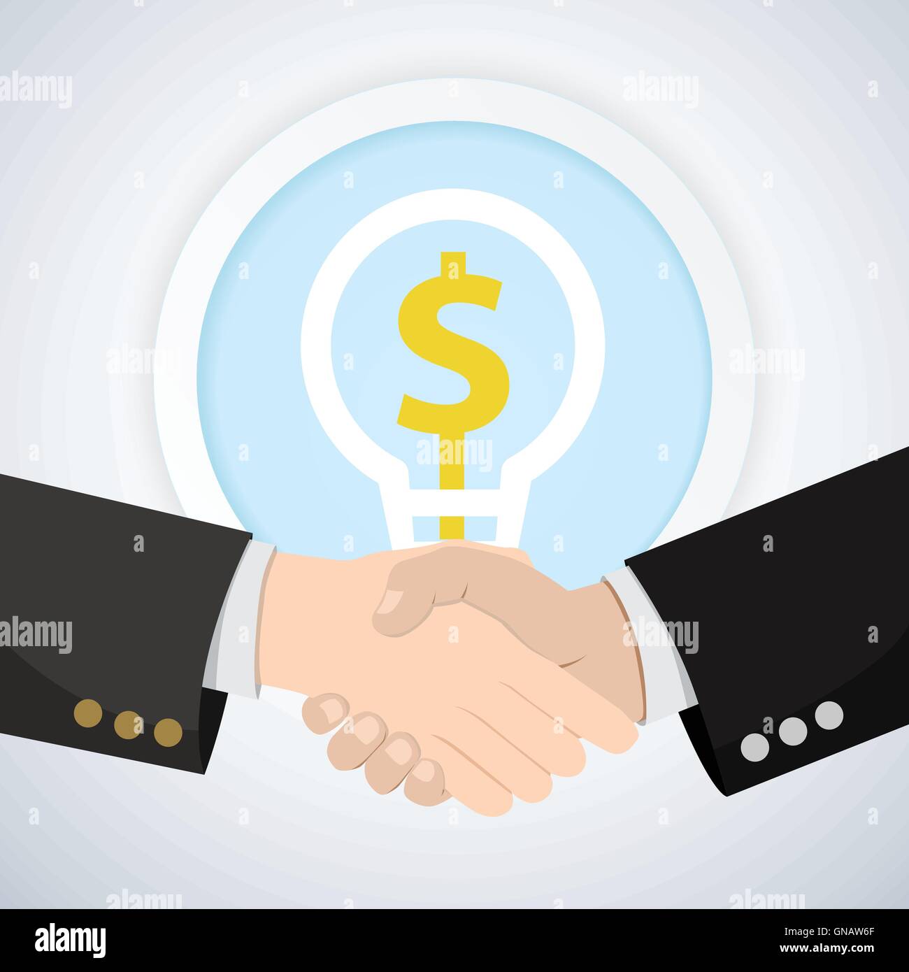 Shake Hand Partner Idea money Stock Vector Image & Art - Alamy
