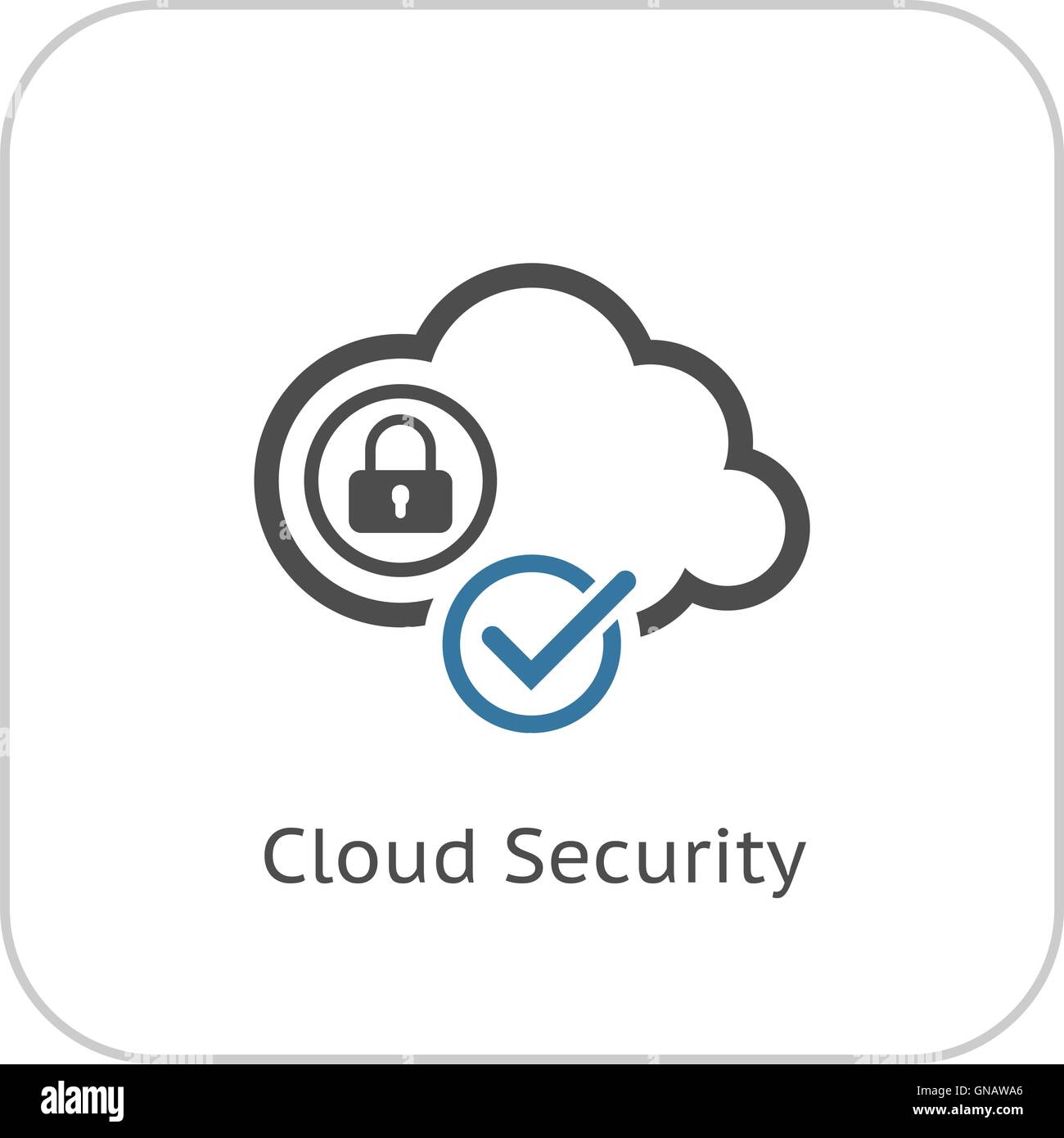 Cloud Security Icon. Flat Design Stock Vector Image & Art - Alamy