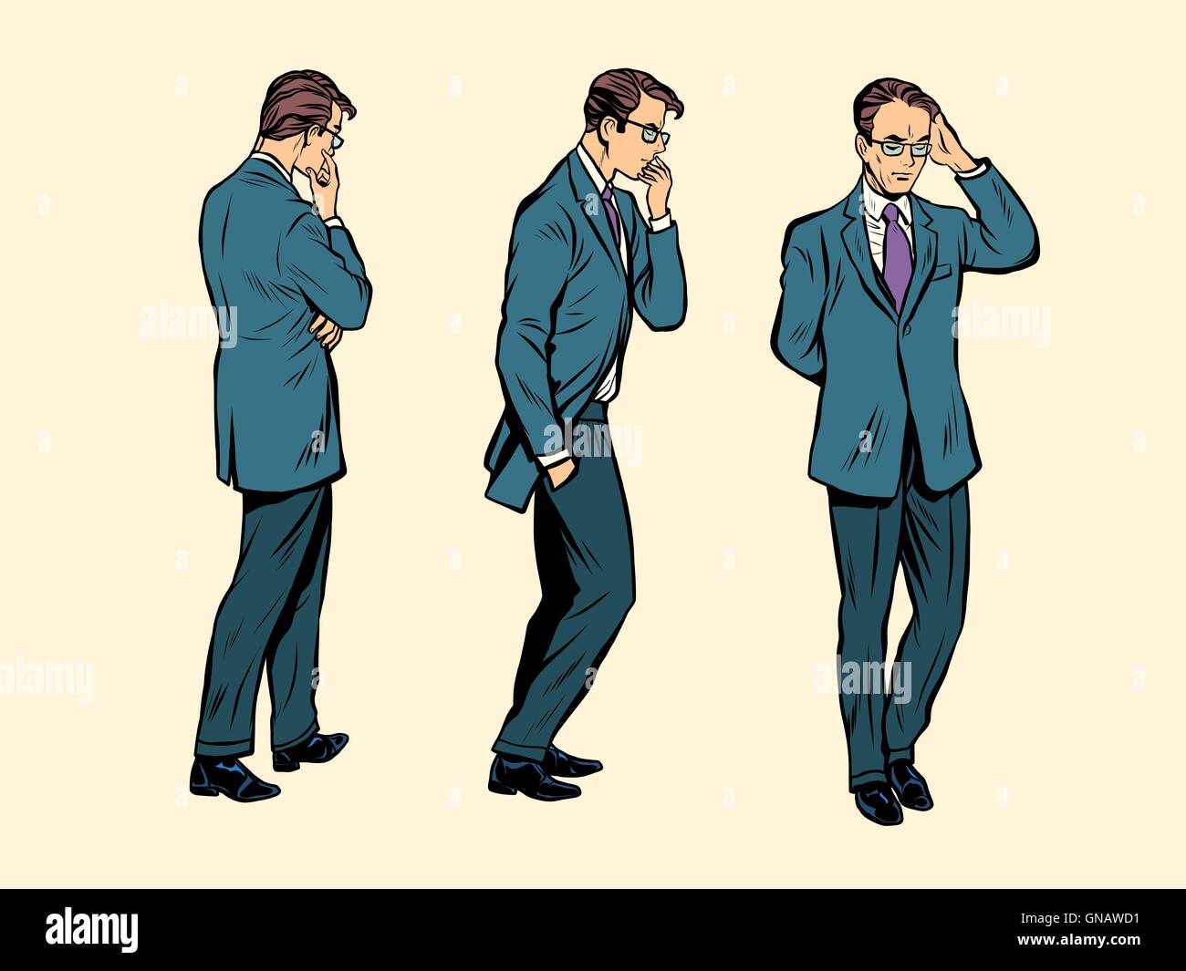 Walking businessman office Stock Vector Images - Alamy