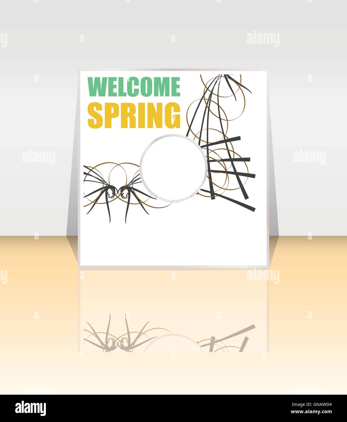 Welcome Spring Holiday Card. Welcome Spring Vector. Welcome Spring ...