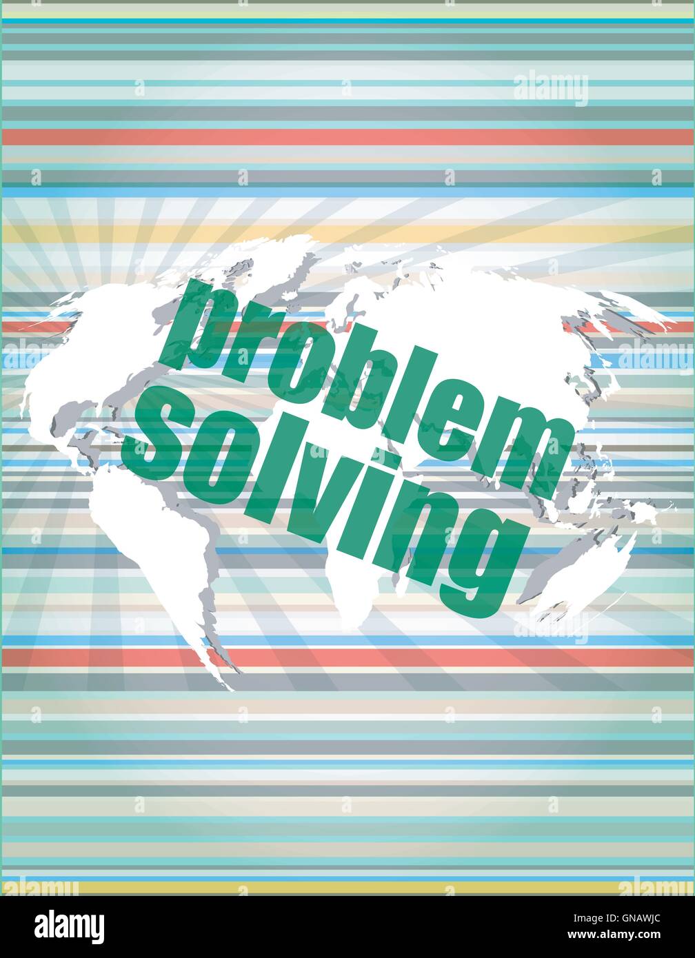 business concept: words problem solving on digital screen vector ...