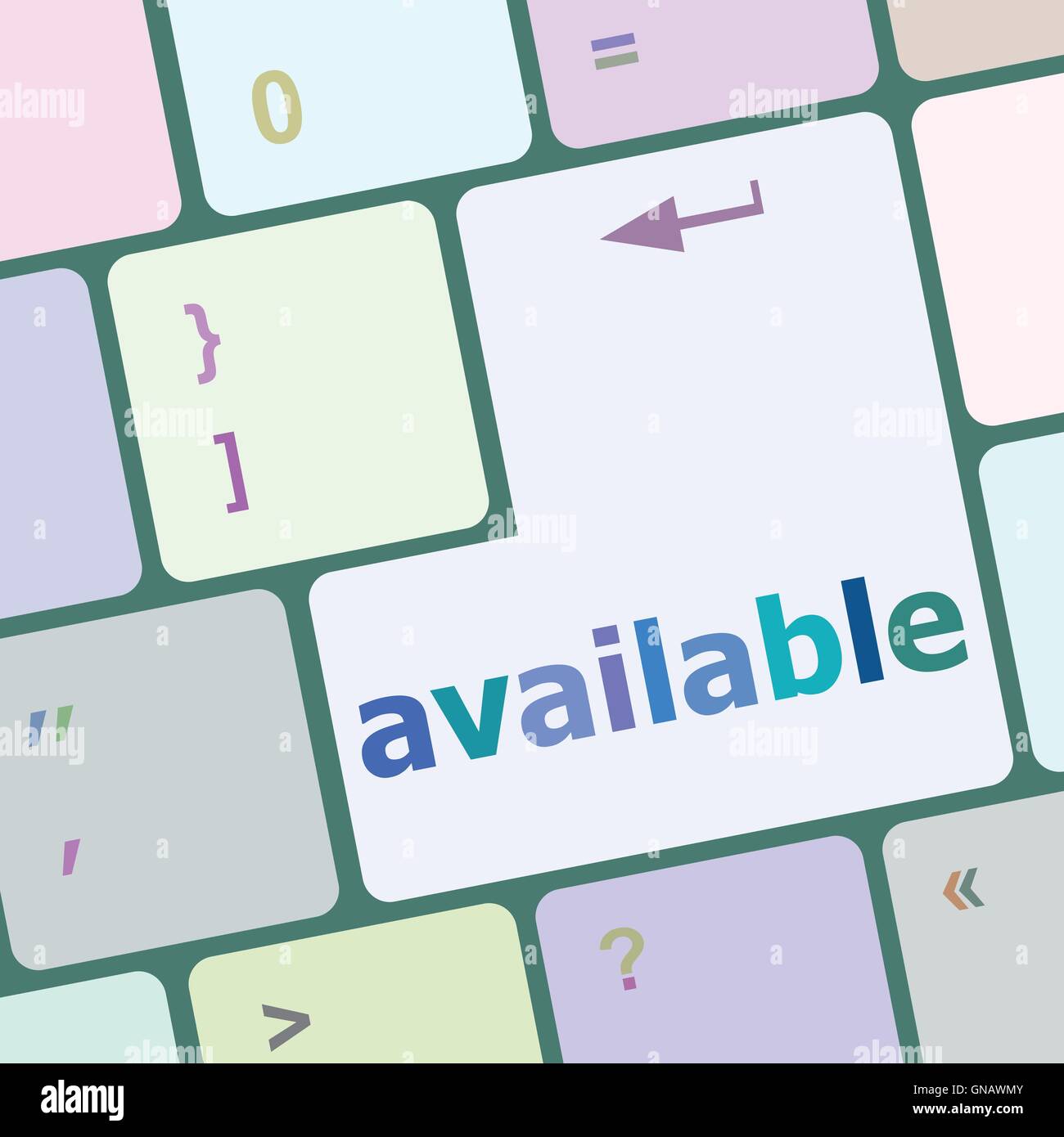 available button on computer keyboard key vector illustration Stock ...