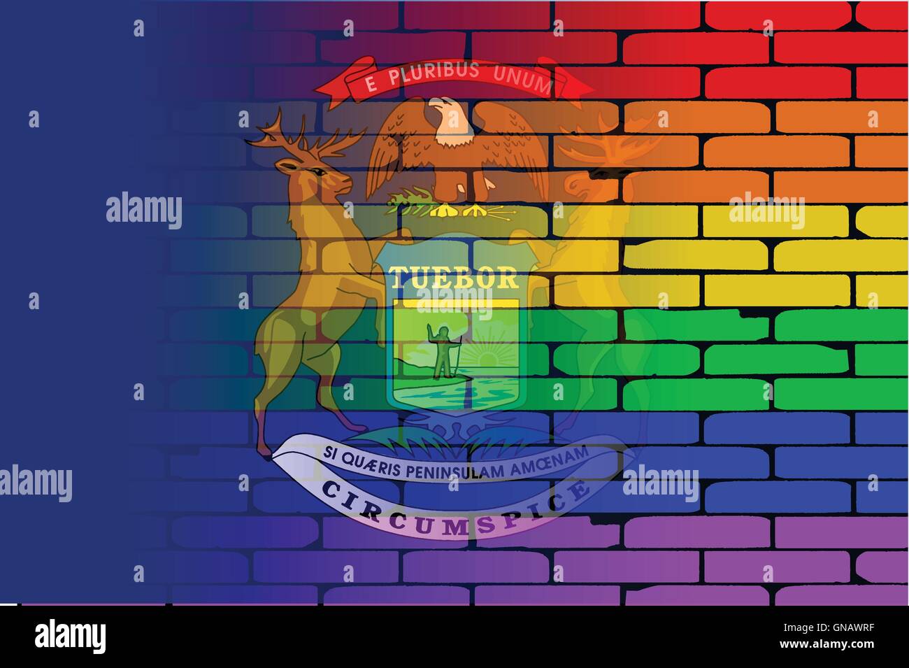 Michigan flag background hi-res stock photography and images - Alamy