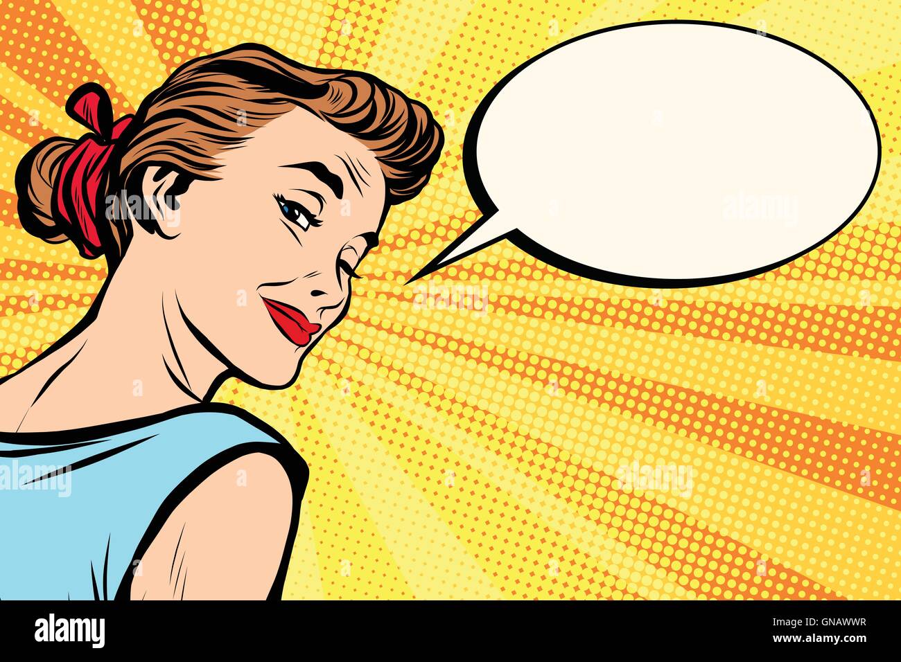 Retro girl hi-res stock photography and images - Alamy