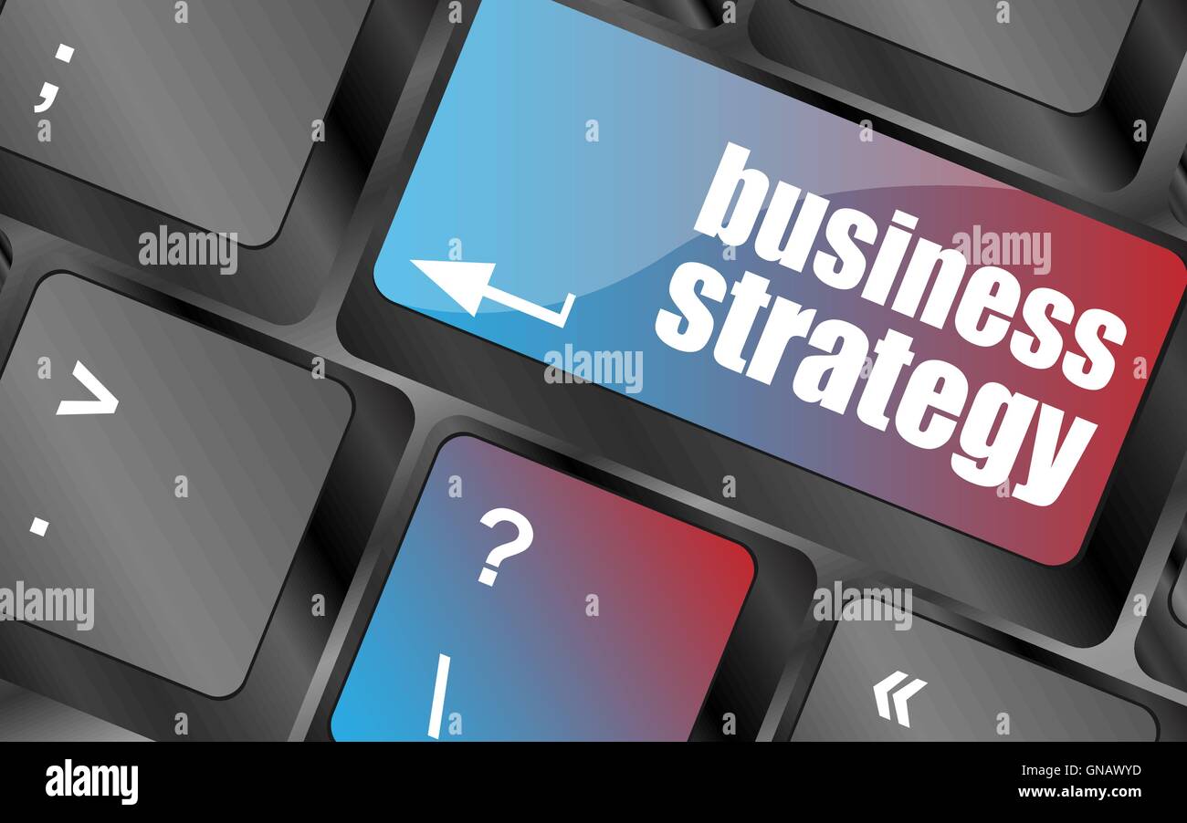 business strategy - business concepts on computer keyboard, business ...