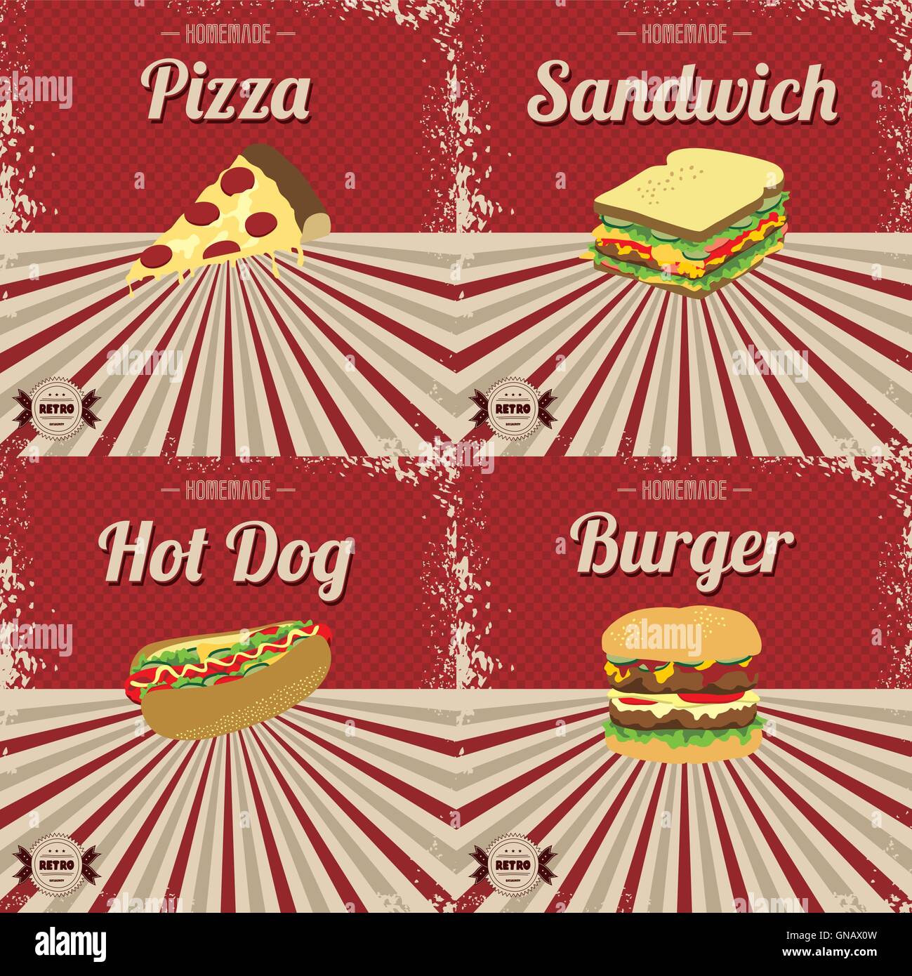 vintage food theme Stock Vector Image & Art - Alamy