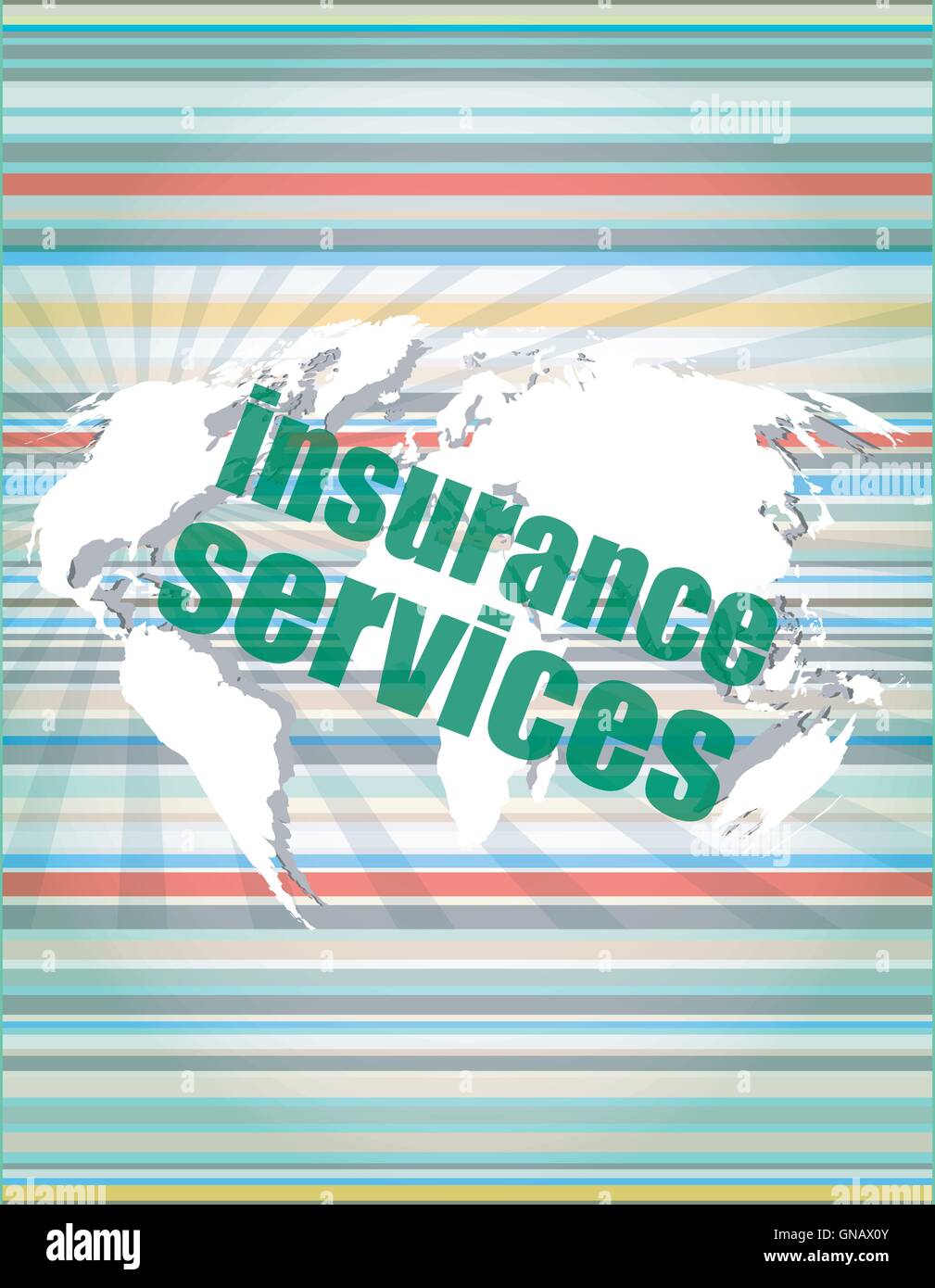 word insurance services on digital screen 3dvector quotation marks with ...