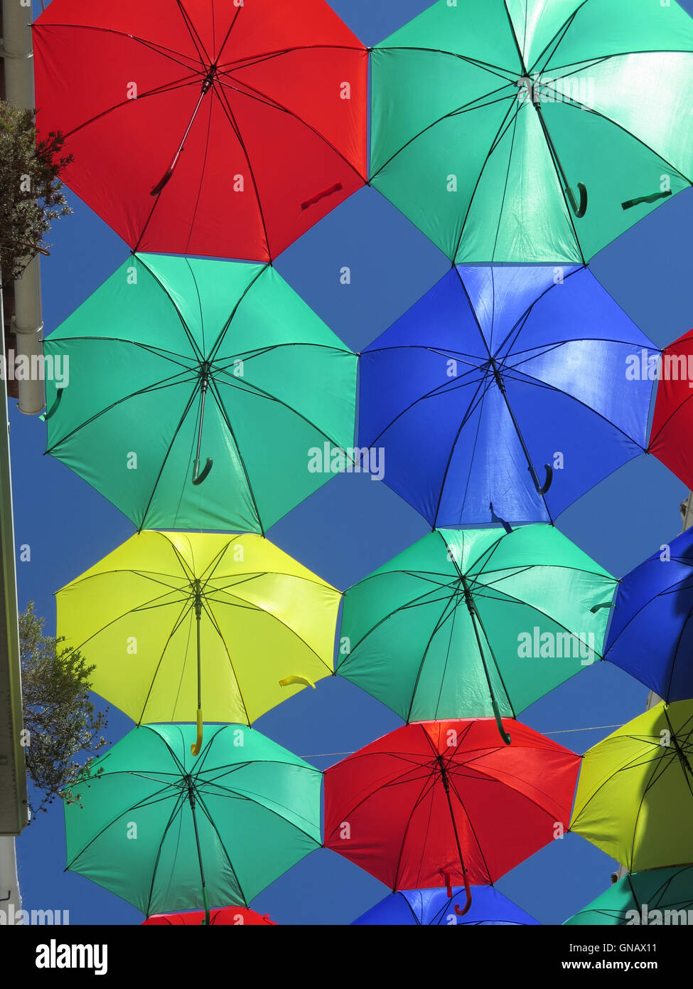 Umbrellas suspended hi-res stock photography and images - Alamy