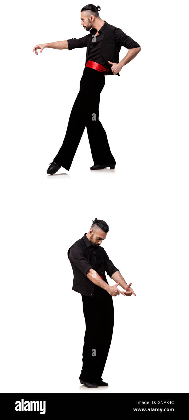 Spanish dancer in various poses on white Stock Photo - Alamy