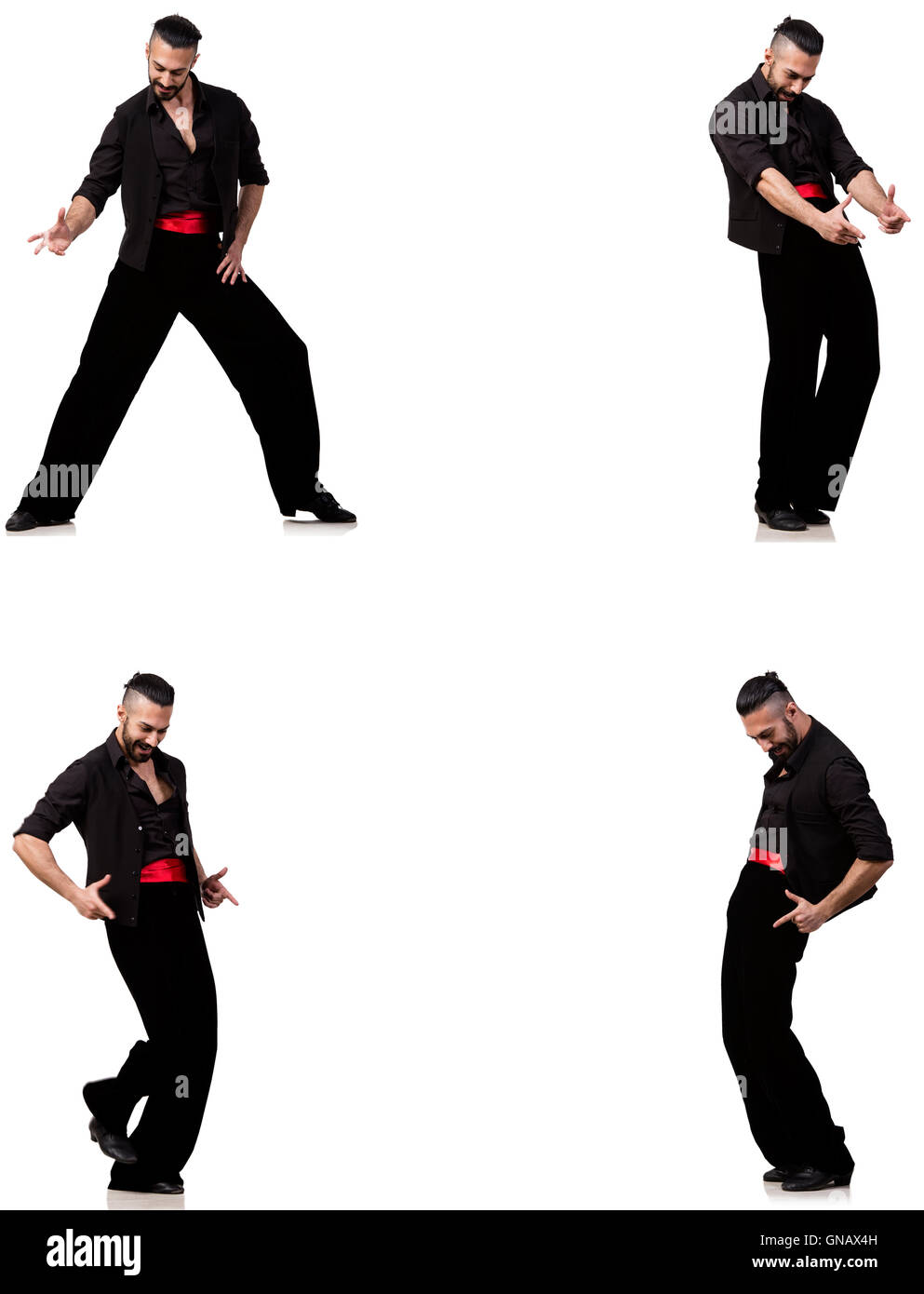 Spanish dancer in various poses on white Stock Photo - Alamy