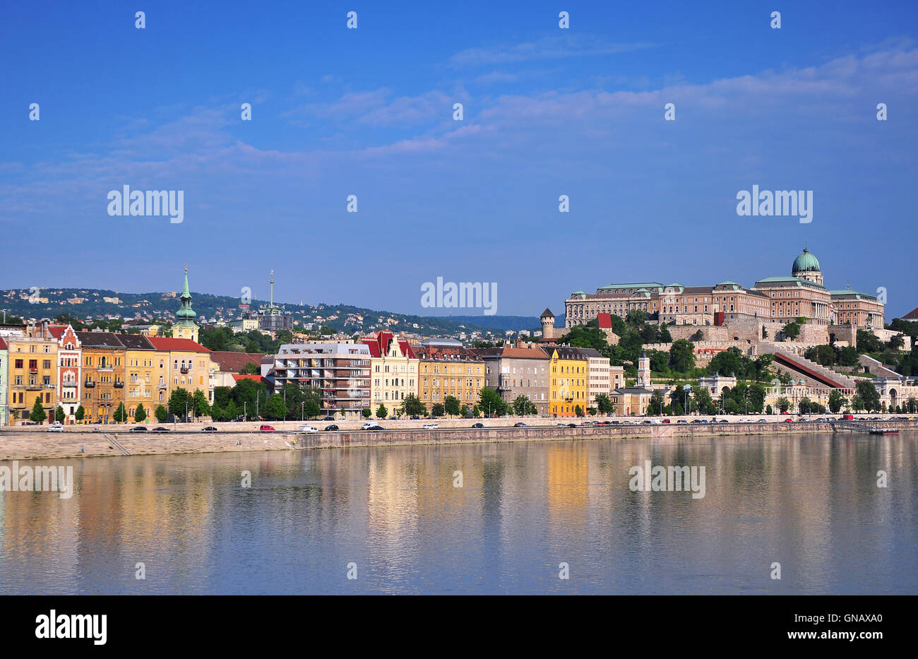 Budapest cityscape, morning view of Buda landmarks, Hungary Stock Photo ...