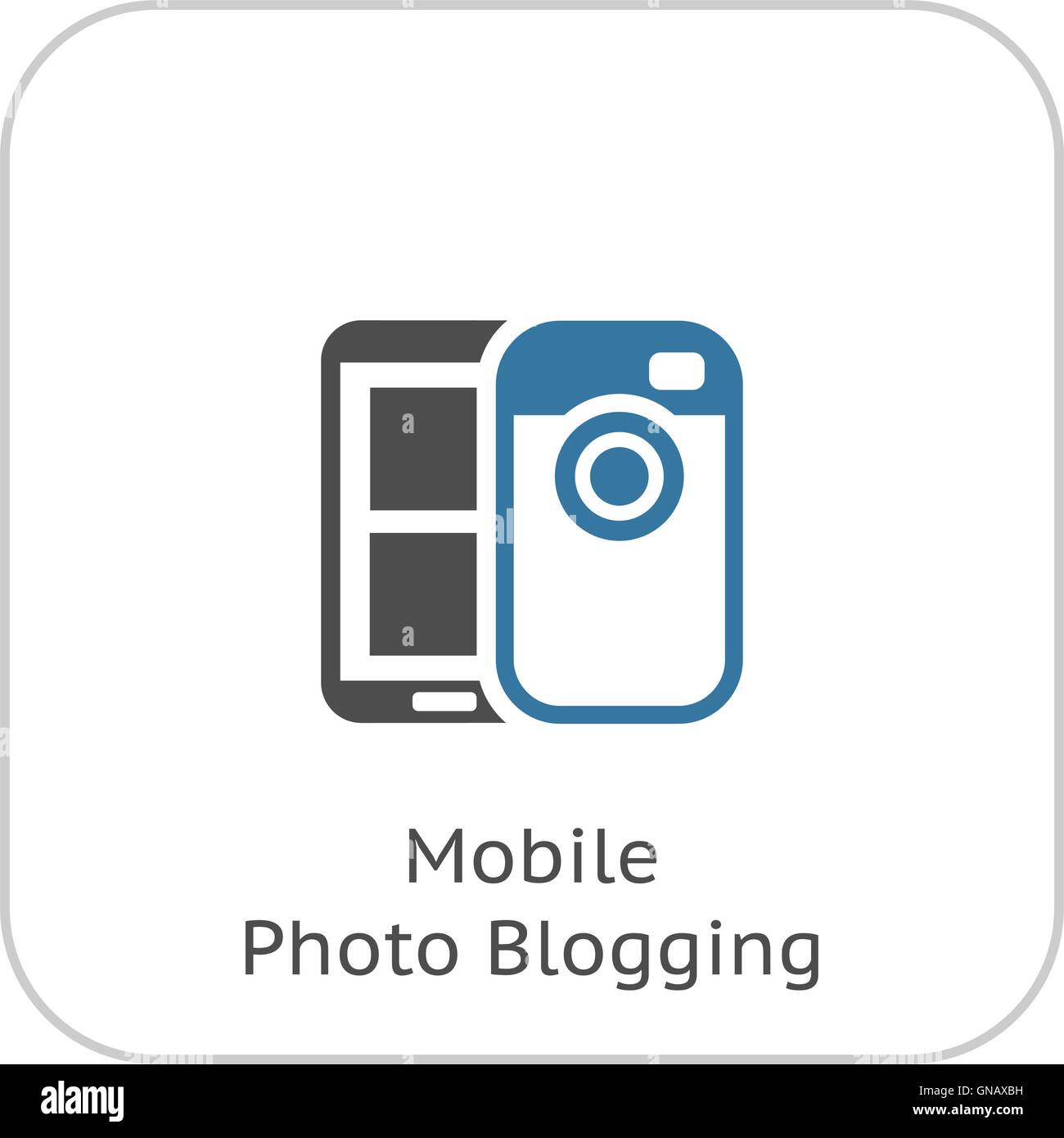 Mobile Photo Blogging Icon. Flat Design Stock Vector Image & Art - Alamy