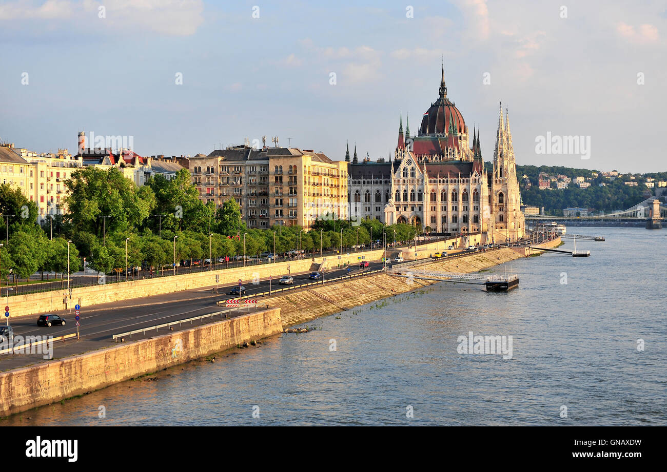 Parliament of Budapest city on sunset, Hungary Stock Photo - Alamy