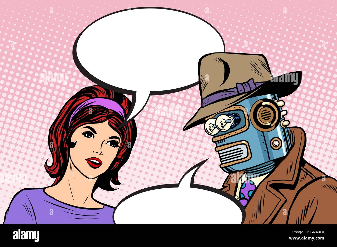 Man woman robots Stock Vector Images - Alamy