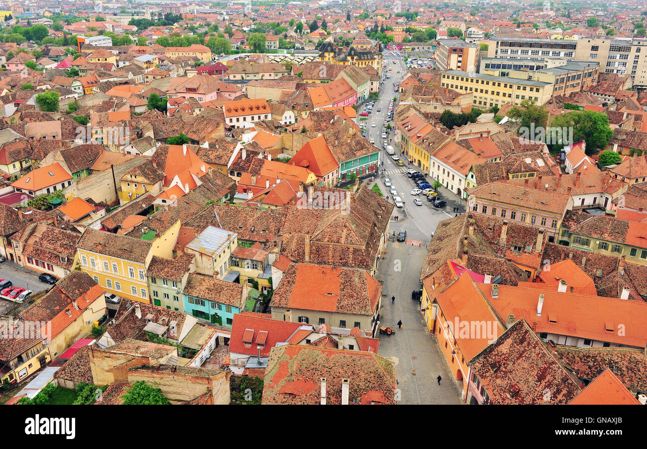 Old roofs of Sibiu city centre, Romania Stock Photo - Alamy