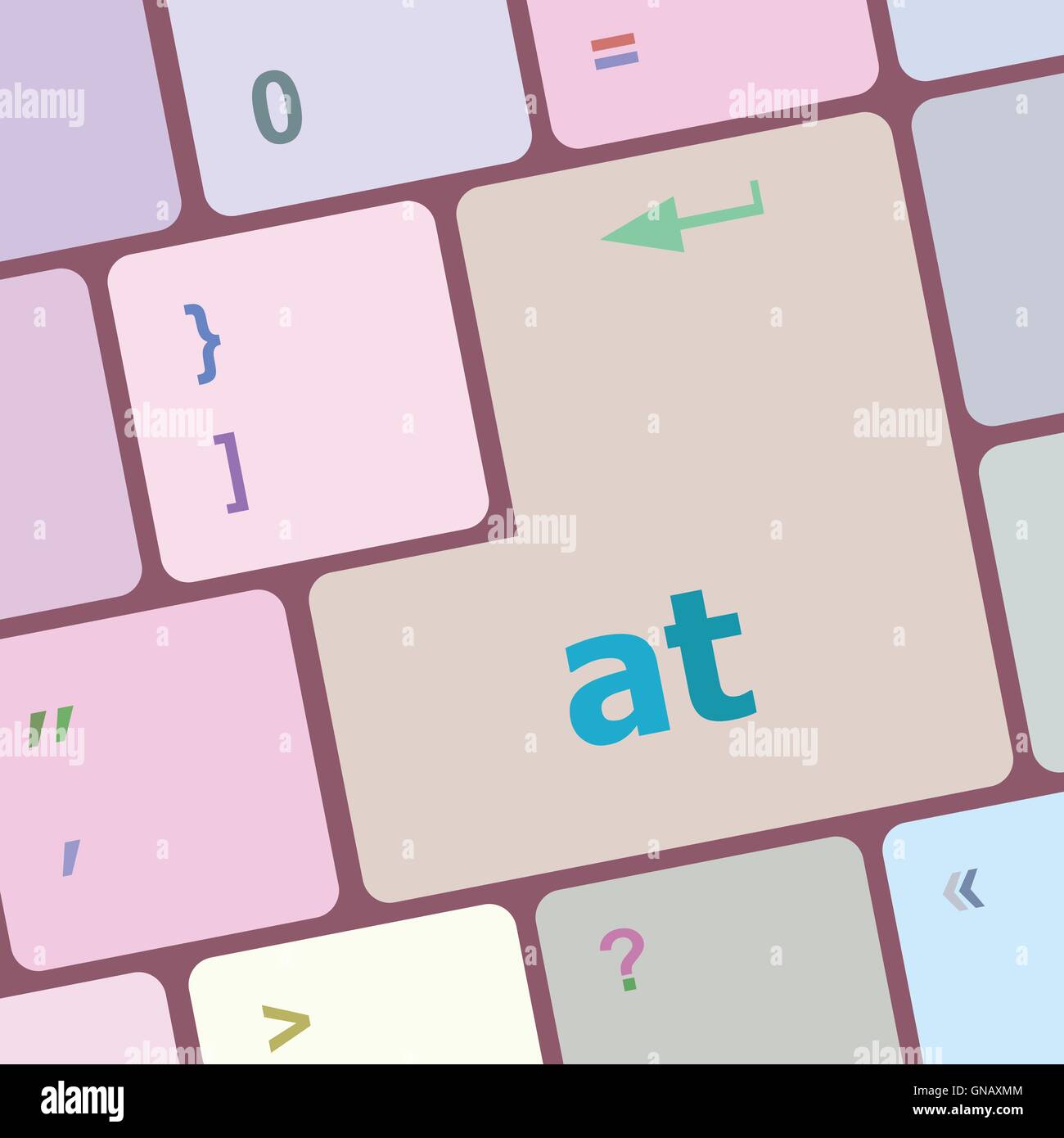 at button on computer keyboard key vector illustration Stock Vector ...