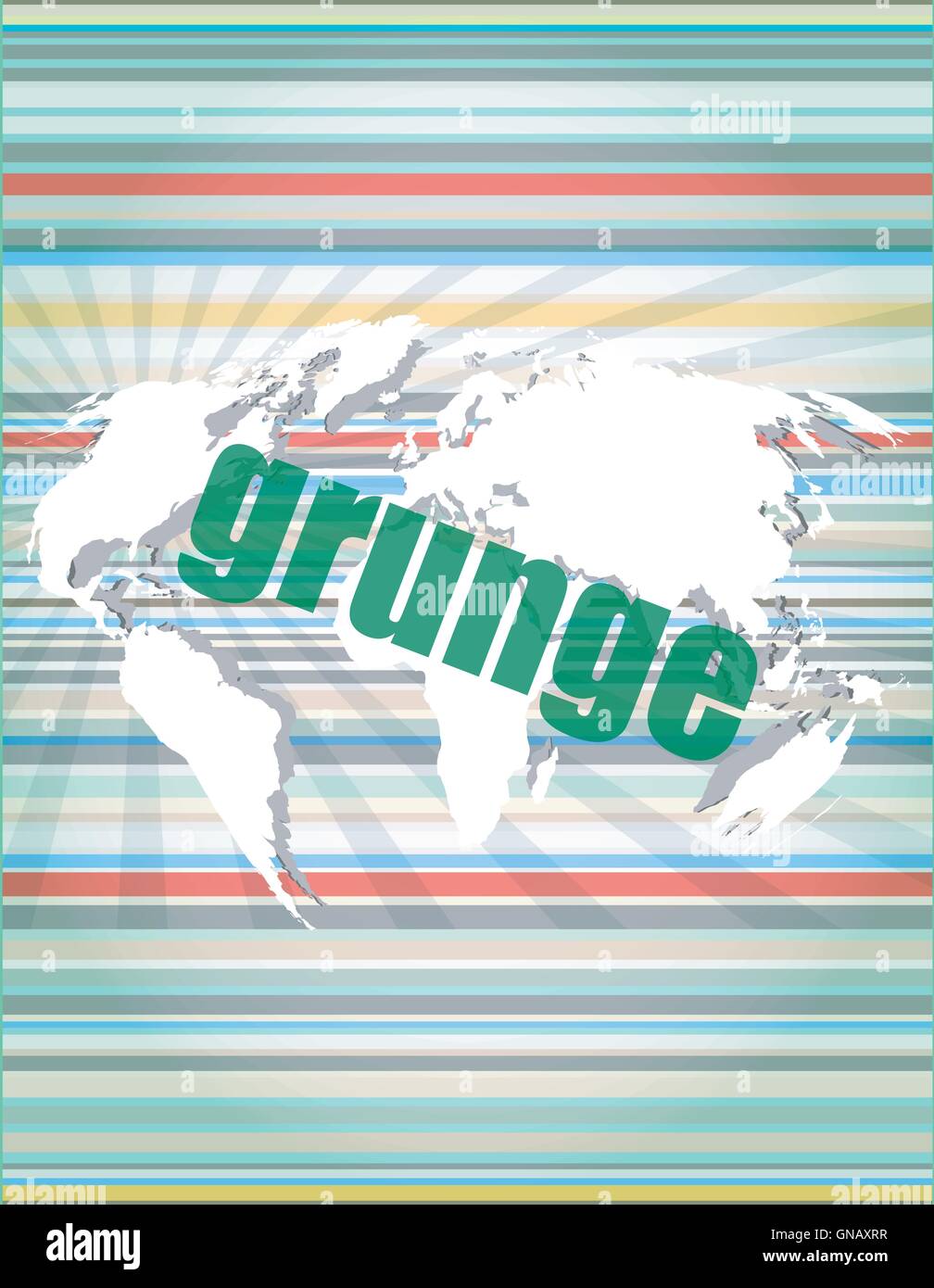 grunge words on digital touch screen interface vector quotation marks ...