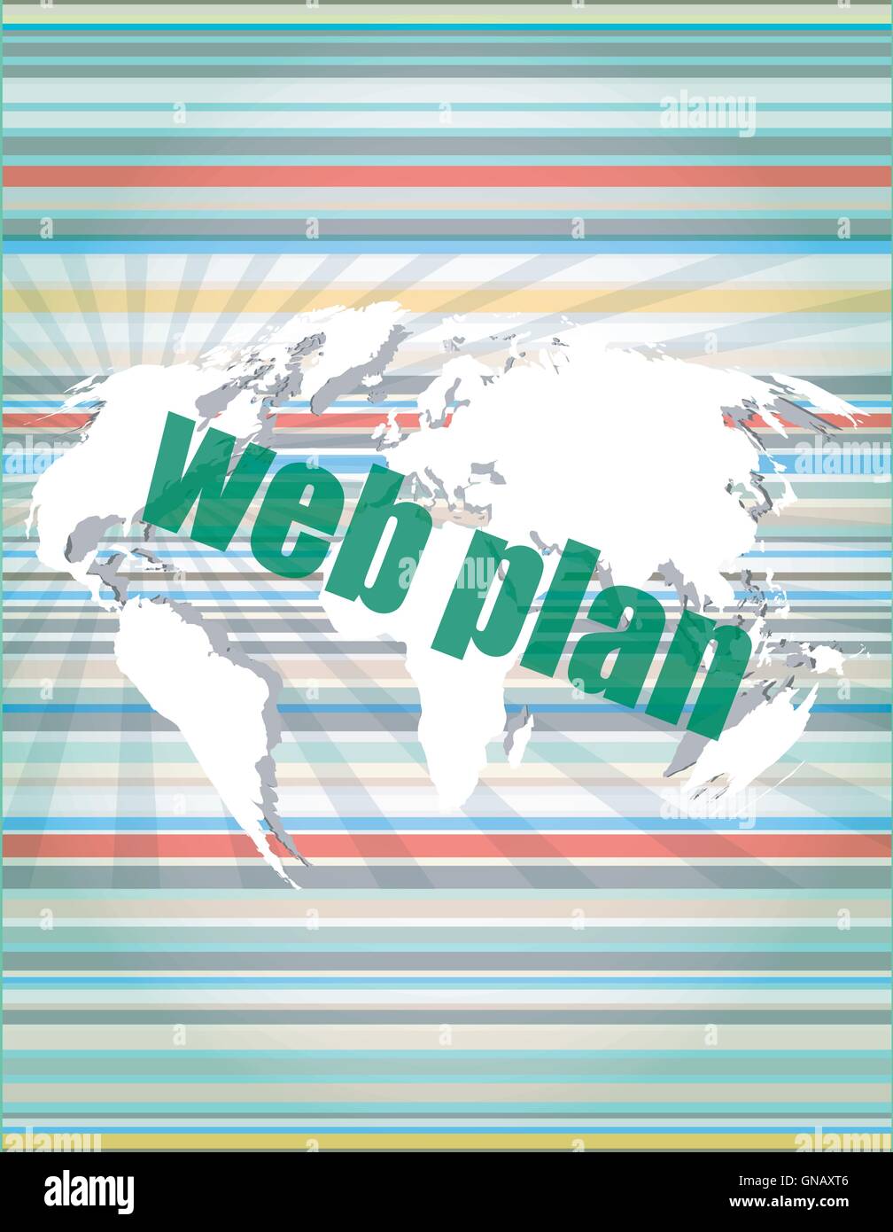 words web plan on digital touch screen vector quotation marks with thin ...