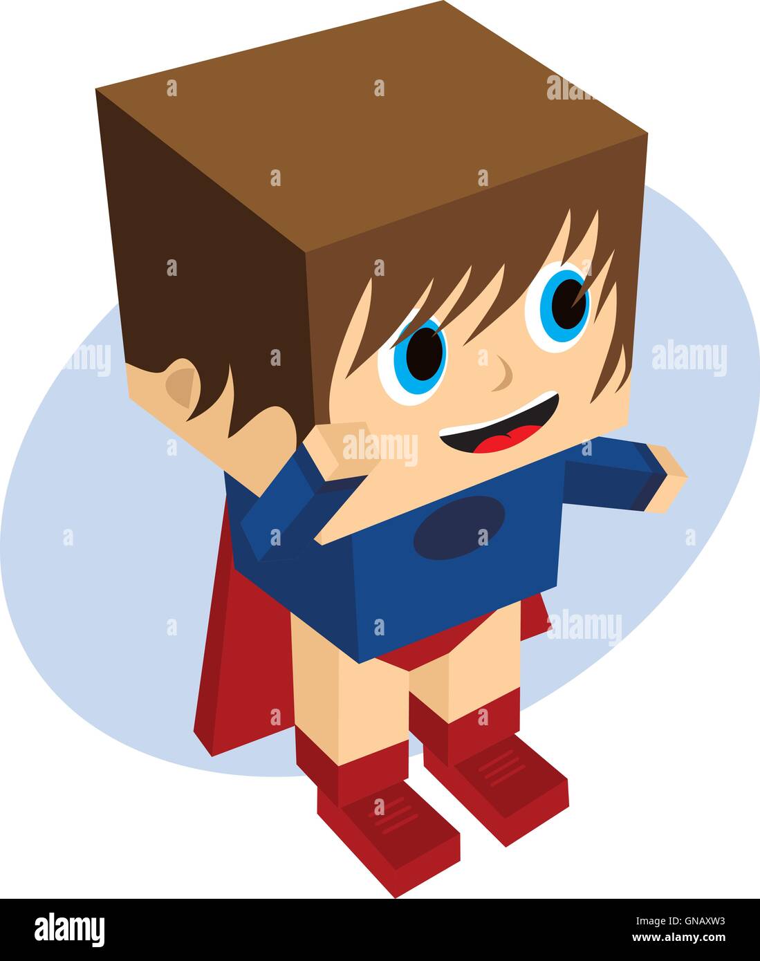 little hero block cartoon Stock Vector Image & Art - Alamy