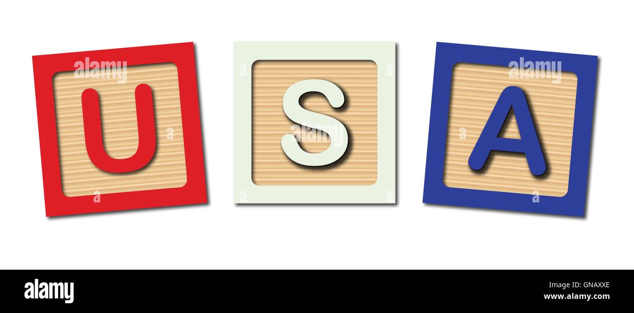 American blocks Stock Vector Images - Alamy