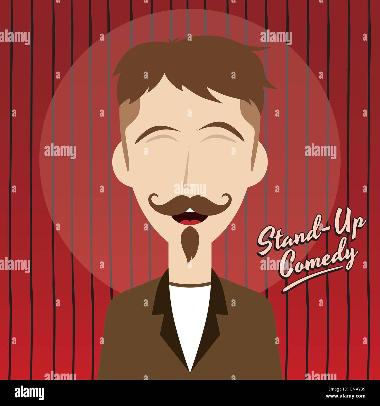 Male stand up comedian cartoon hi-res stock photography and images - Alamy