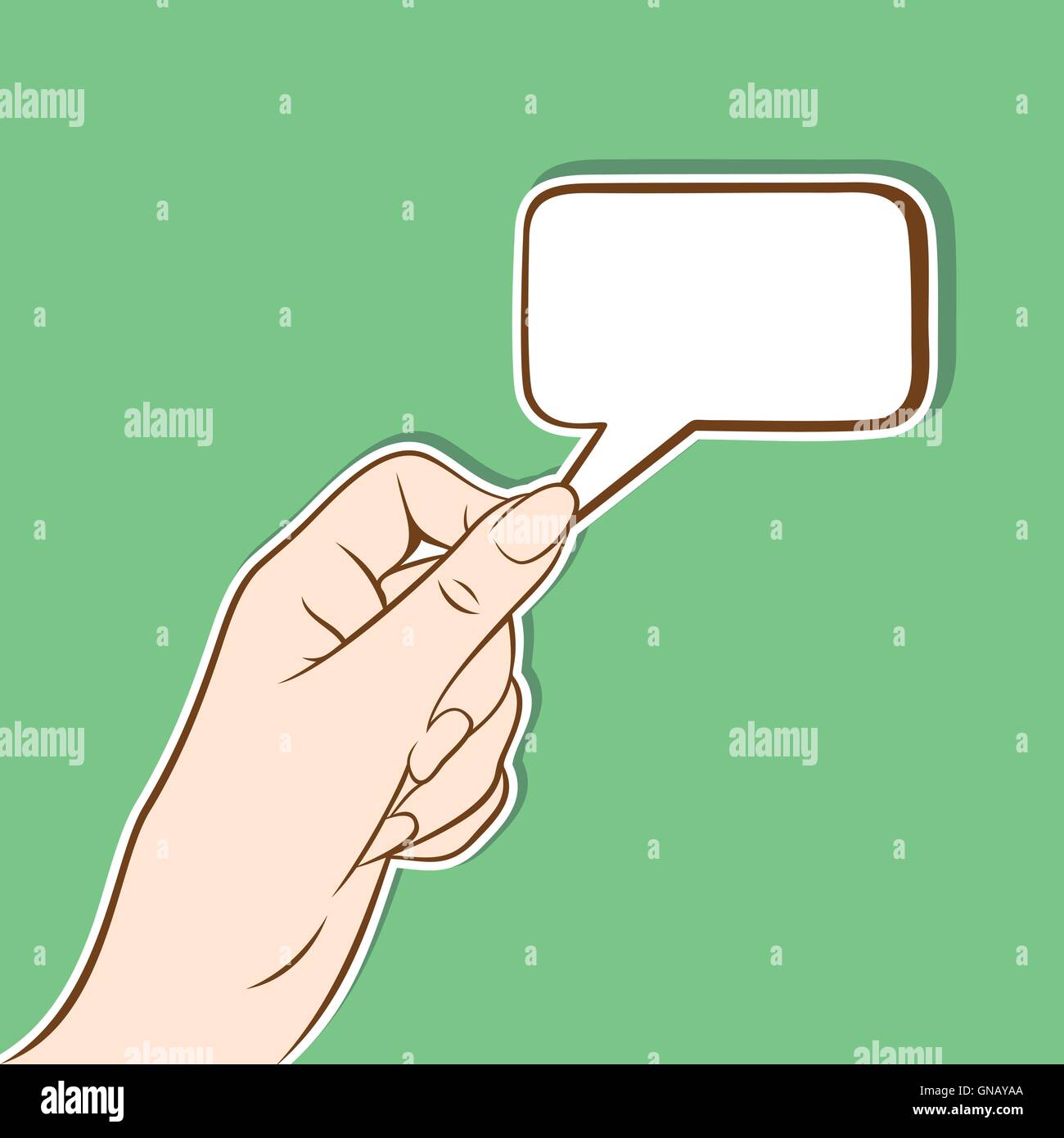 hand hold blank message bubble concept design Stock Vector Image & Art ...