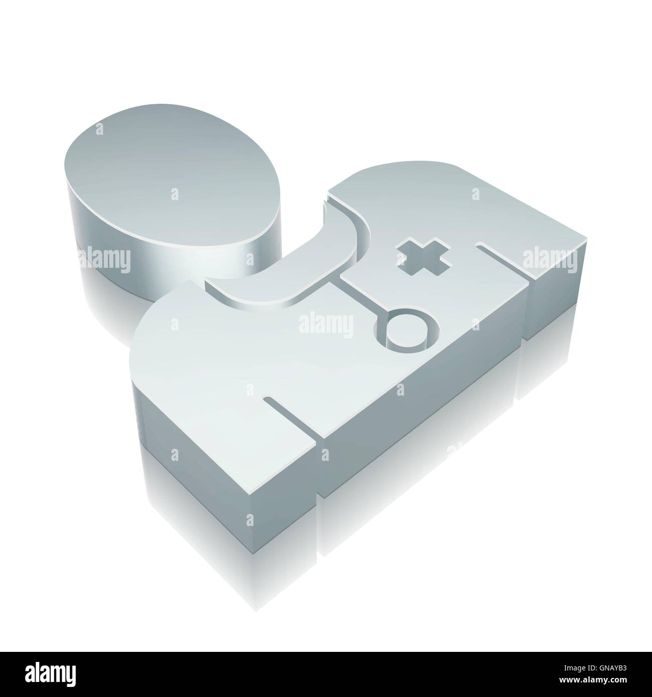 3d metallic Doctor icon with reflection, vector illustration Stock Vector Image & Art - Alamy