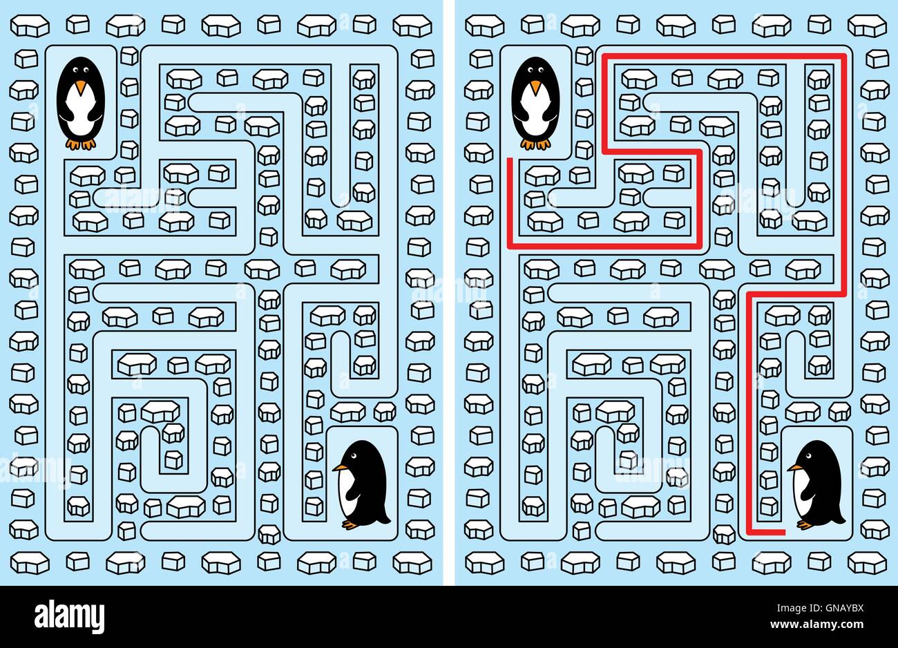 Ice maze Stock Vector Images - Alamy