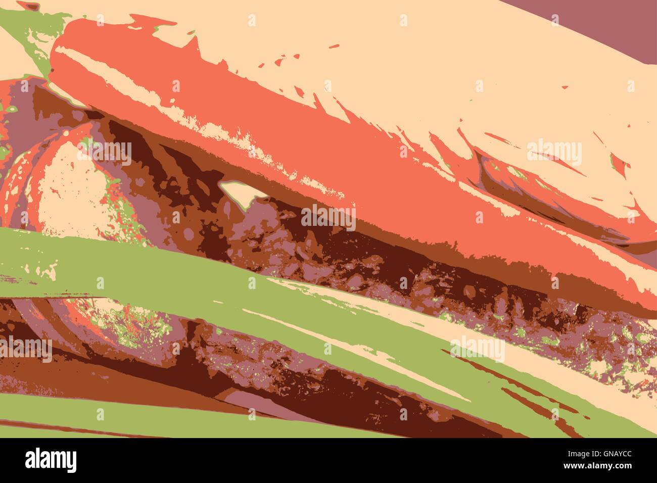 Cured slices Stock Vector Images - Alamy