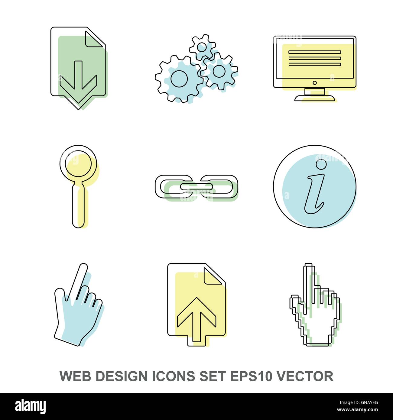 Web server icon colored Cut Out Stock Images & Pictures - Alamy