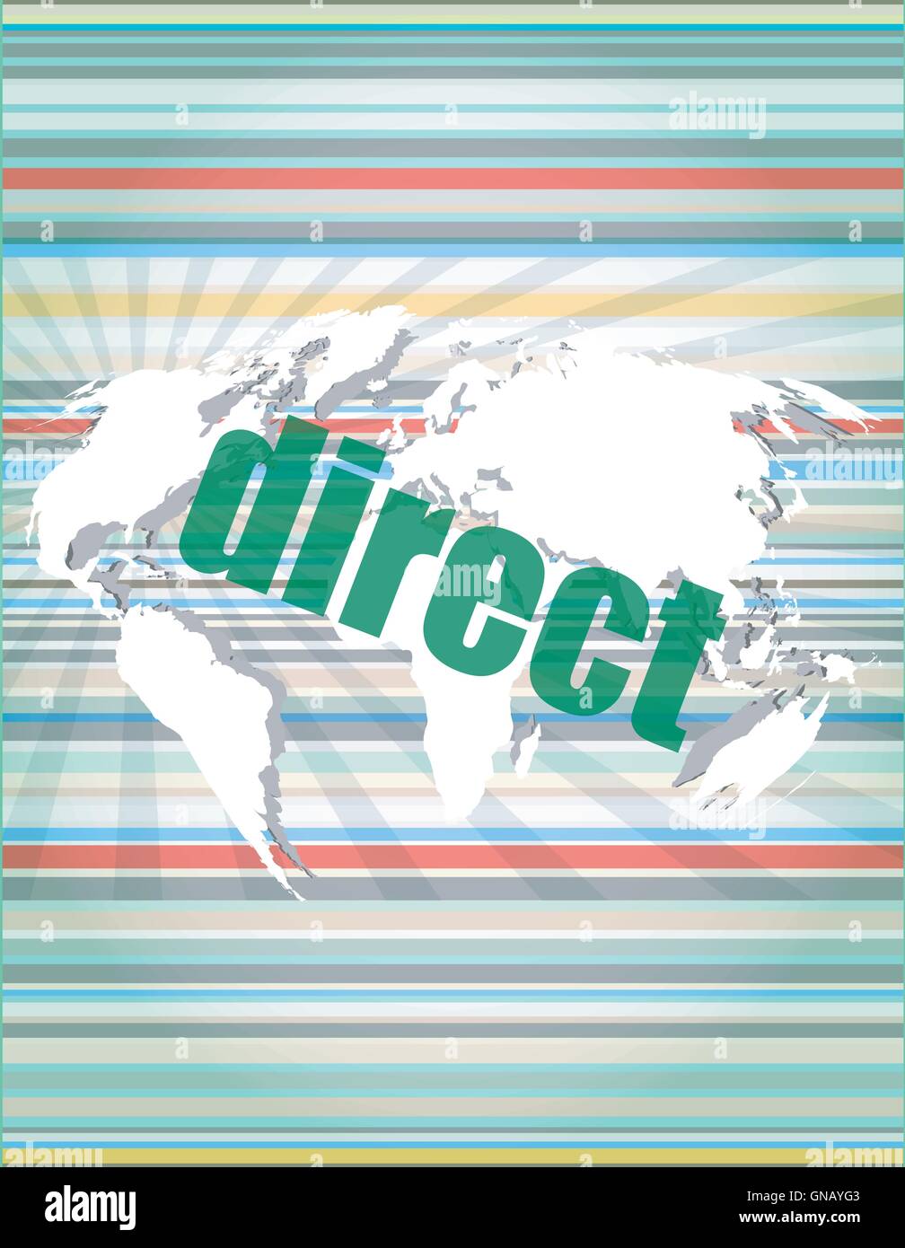 business concept: word direct on digital background vector quotation ...