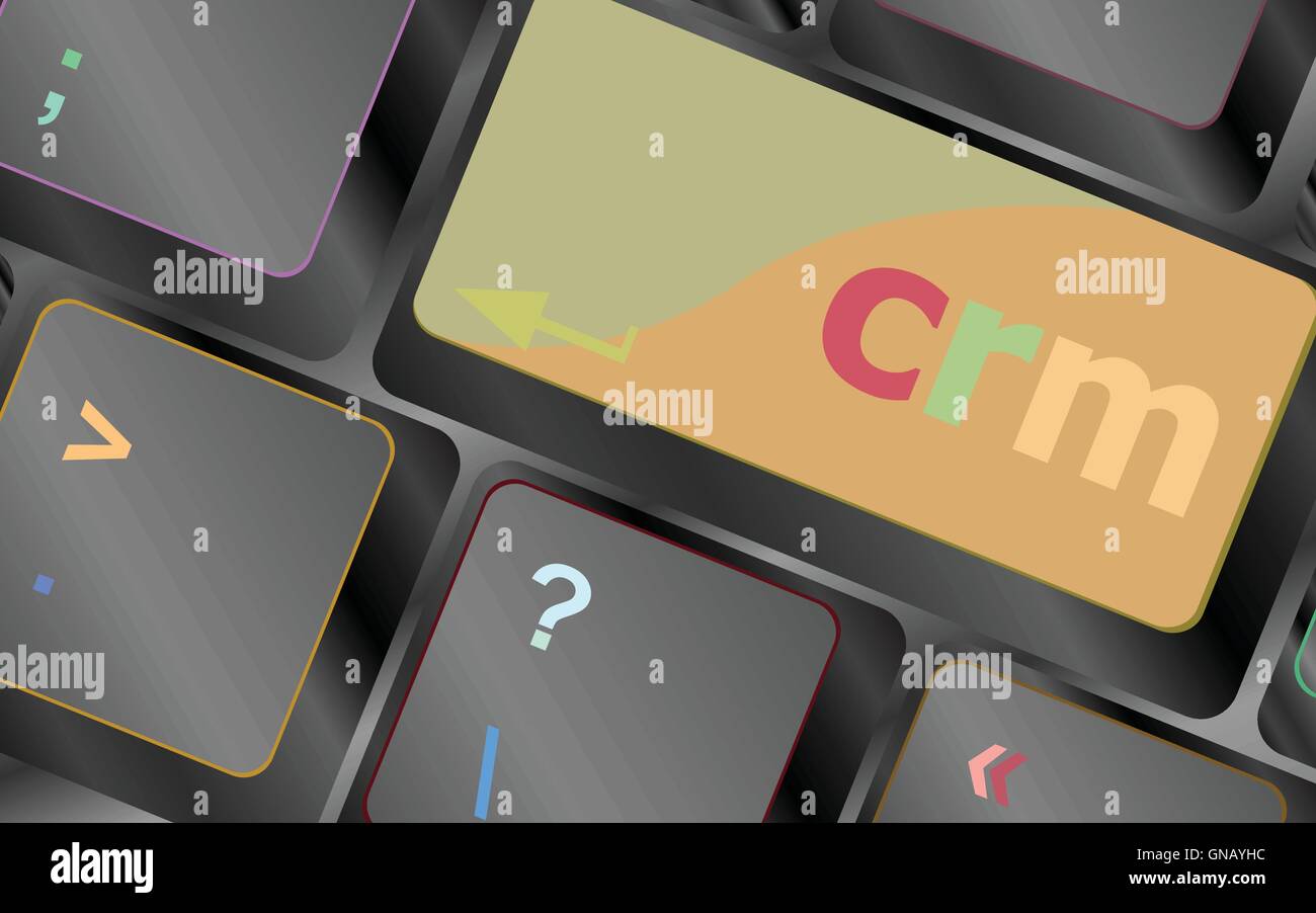 crm keyboard keys (button) on computer pc vector keyboard key. keyboard ...