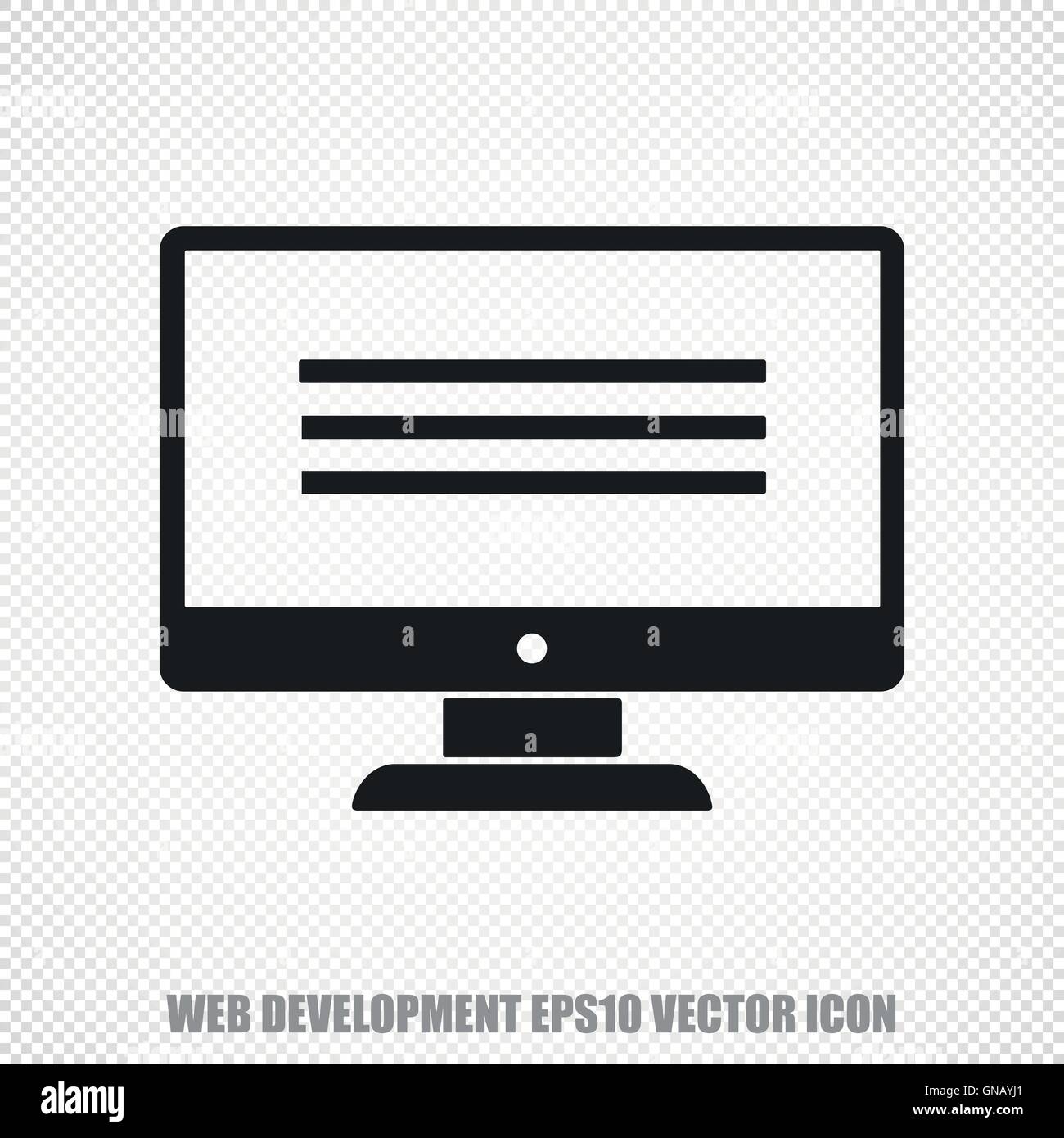 Programming monitor icon flat hi-res stock photography and images - Alamy