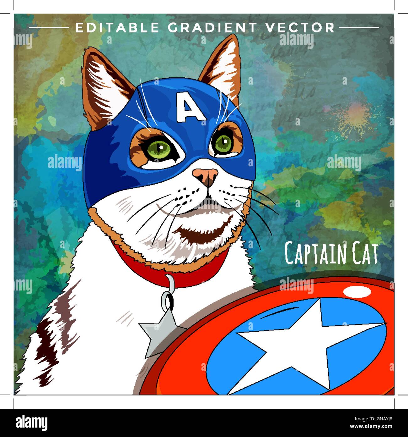 Cats superheroes. Cap America Cat Stock Vector Image & Art - Alamy